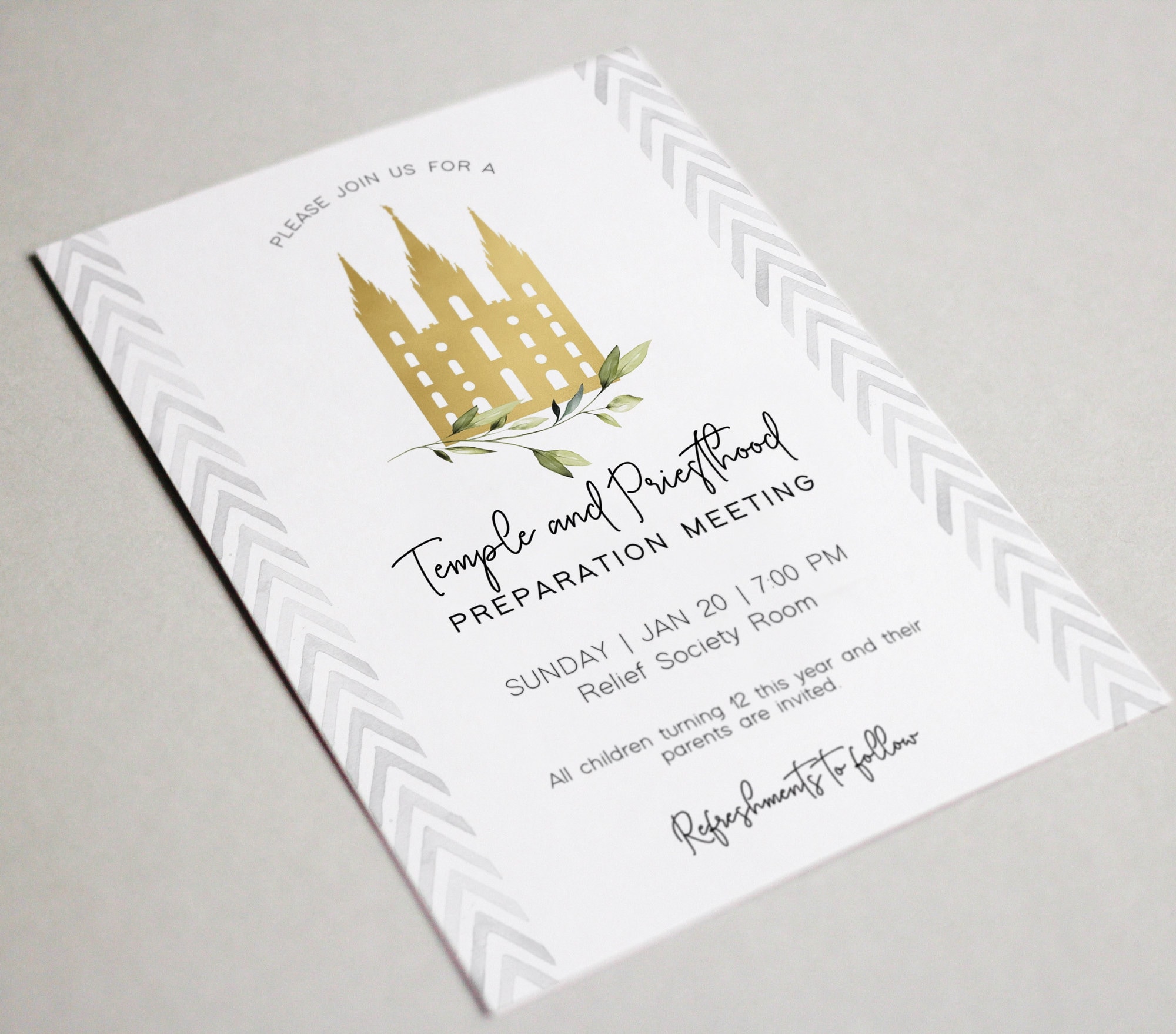 LDS Temple Prep Meeting Invitation: Editable Printable (instant ...