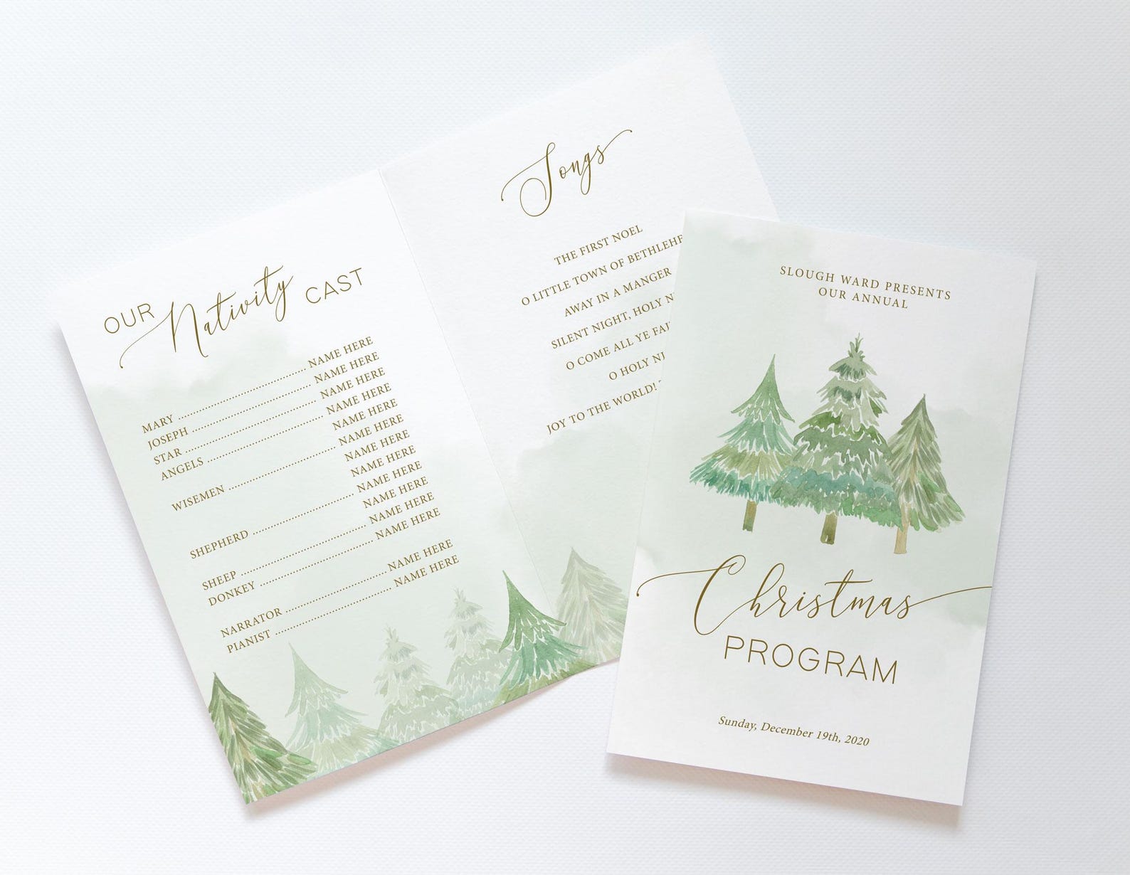 Editable Christmas Program Template: Church Nativity Play (corjl) - Etsy