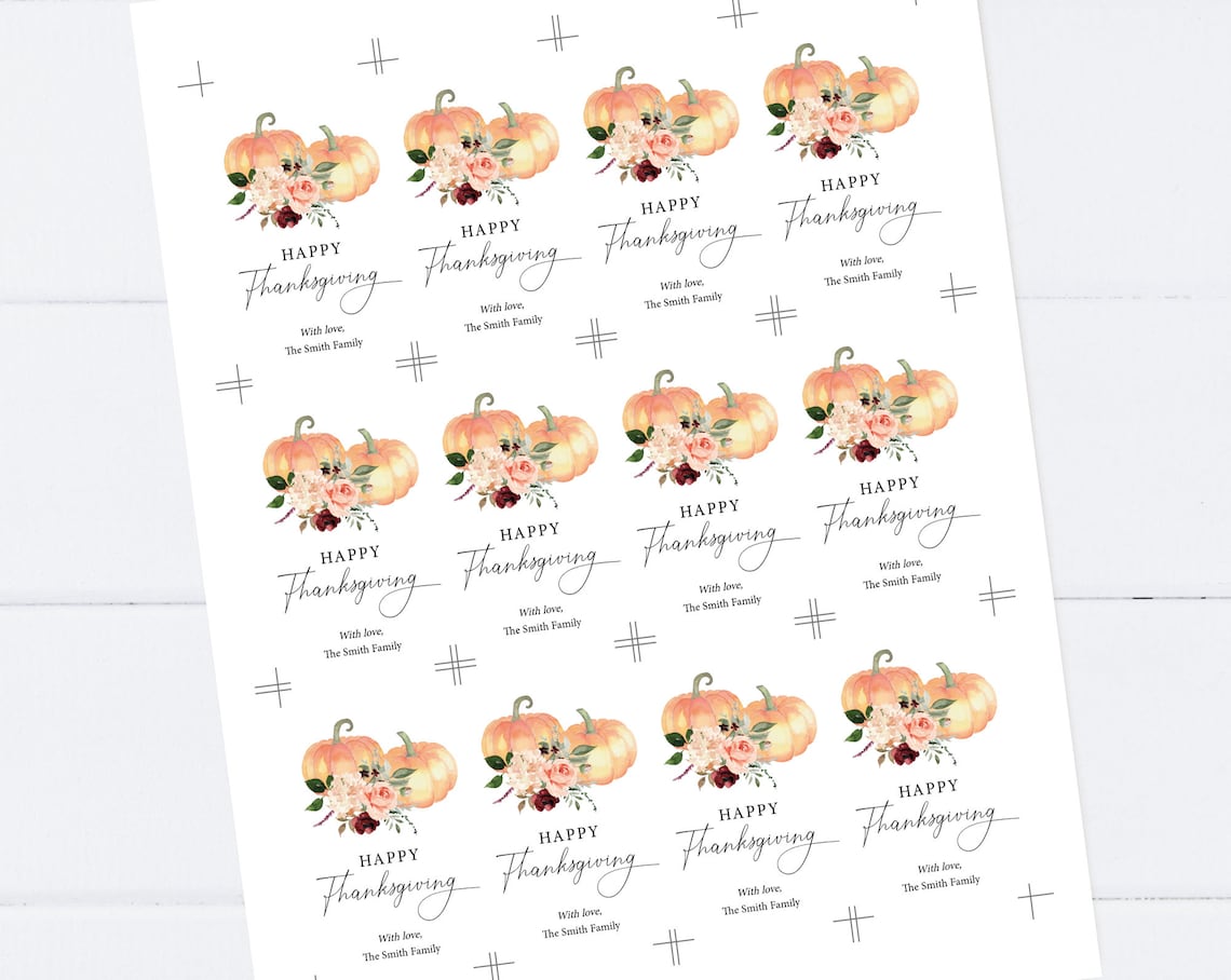 Thanksgiving Gift Tag Template Editable Thanksgiving Gift | Etsy