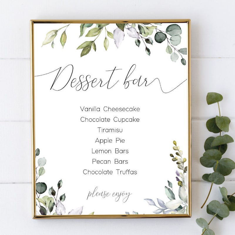Dessert Bar Sign - Etsy