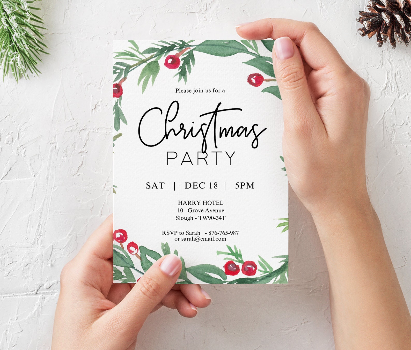 Printable Christmas Invitation Template Christmas Party | Etsy