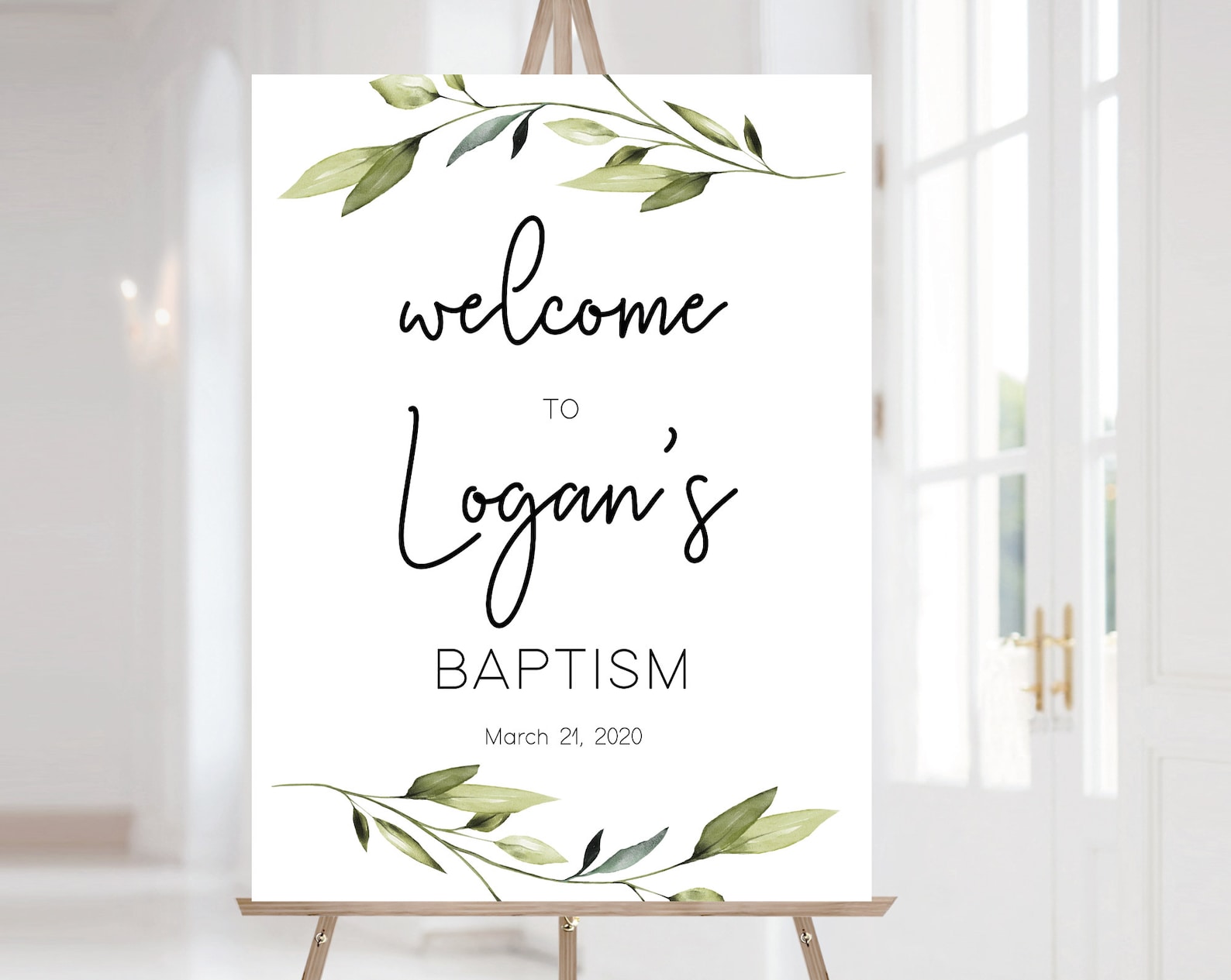 Editable Baptism Welcome Sign Template Printable Baptism | Etsy