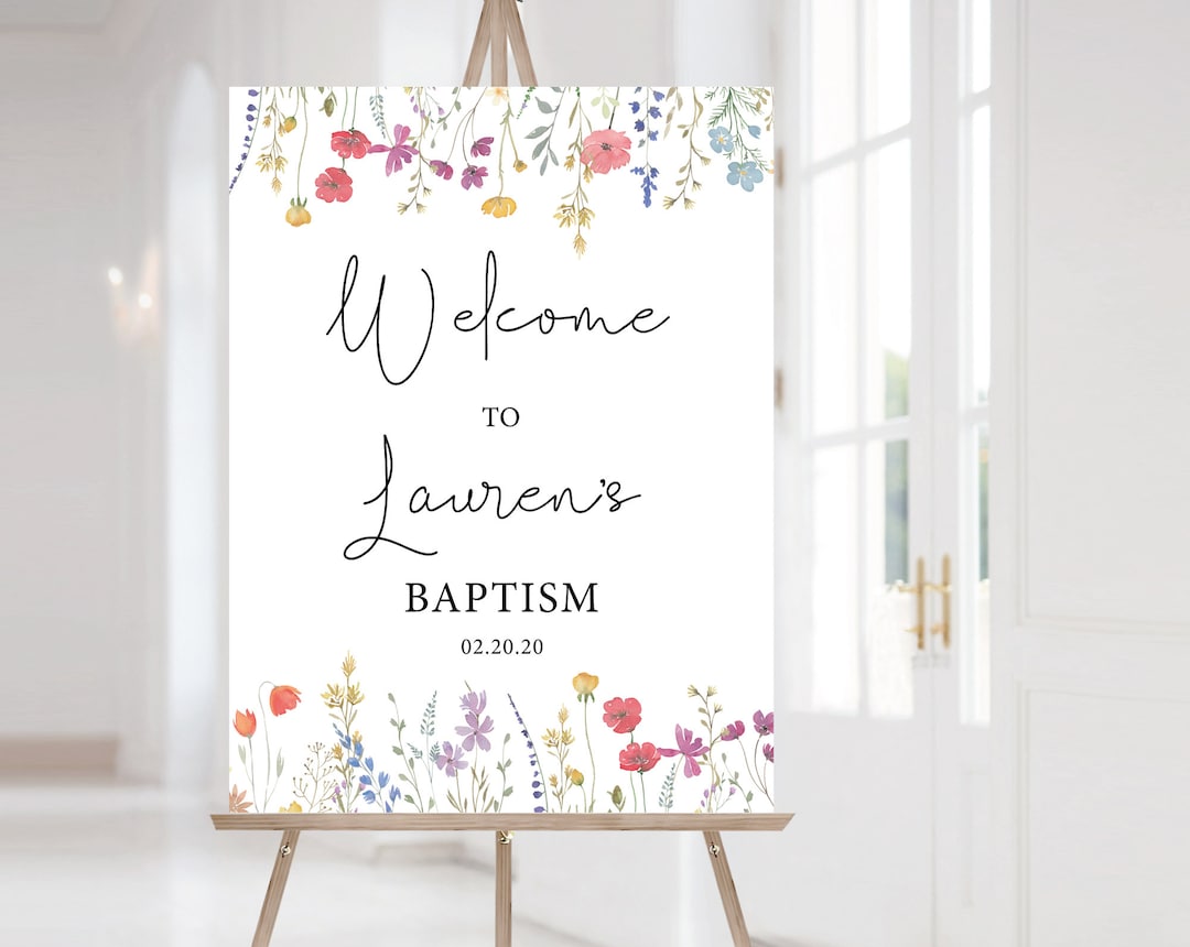 Editable LDS Baptism Welcome Sign, LDS Baptism Welcome Sign, Template ...