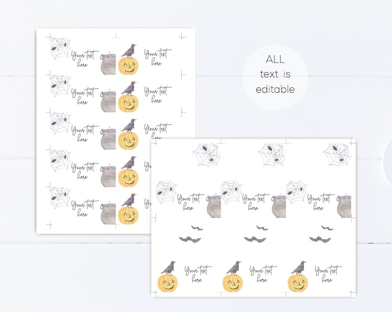Editable Halloween Food Labels: Printable Party Name Cards (corjl) - Etsy