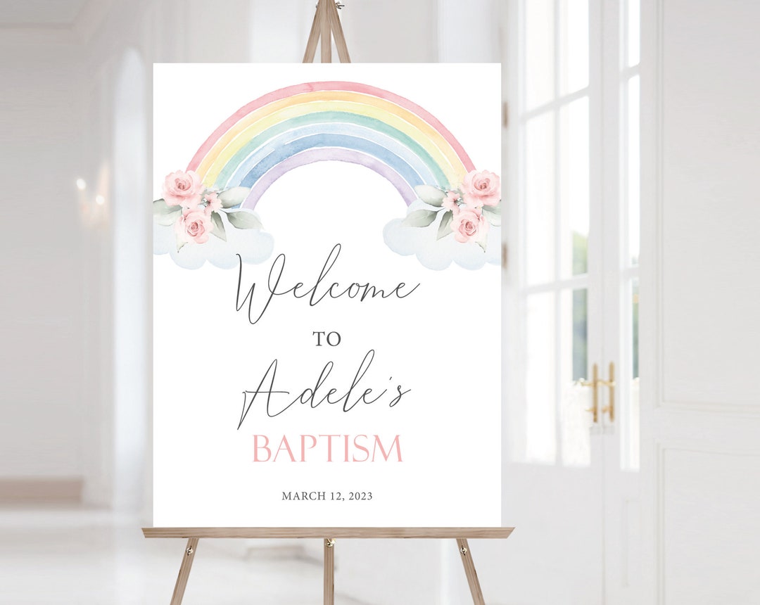 Editable LDS Baptism Welcome Sign, LDS Baptism Welcome Sign, Template ...