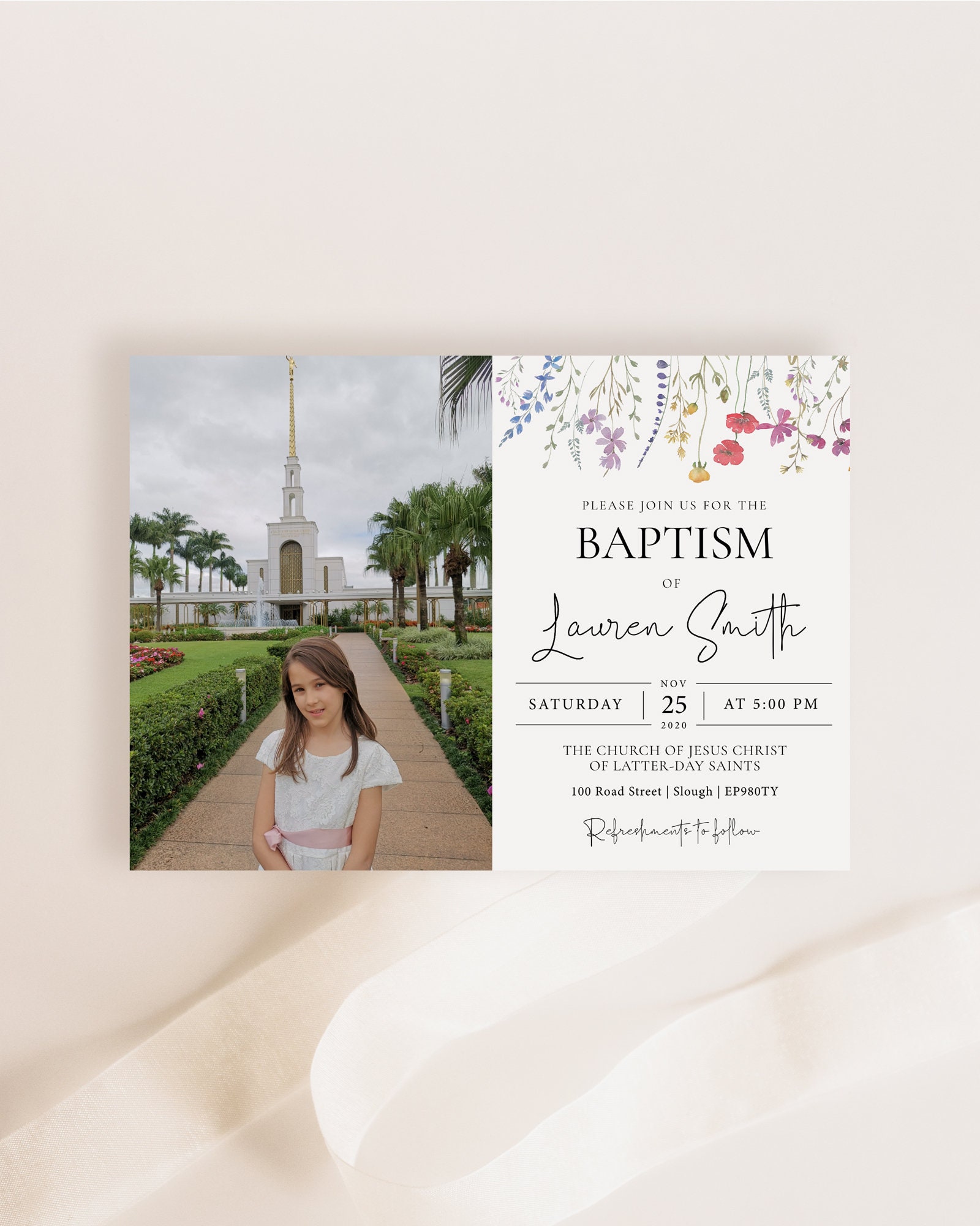Editable LDS Baptism Program Printable LDS Baptism - Etsy Australia