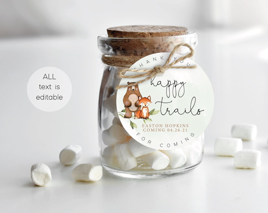 Editable Favor Tags Baby Shower Editable Favor Tags Round | Etsy