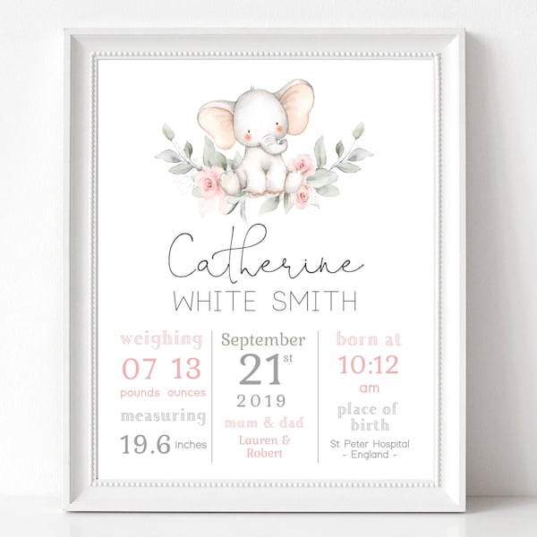 Baby Birth Print - Etsy