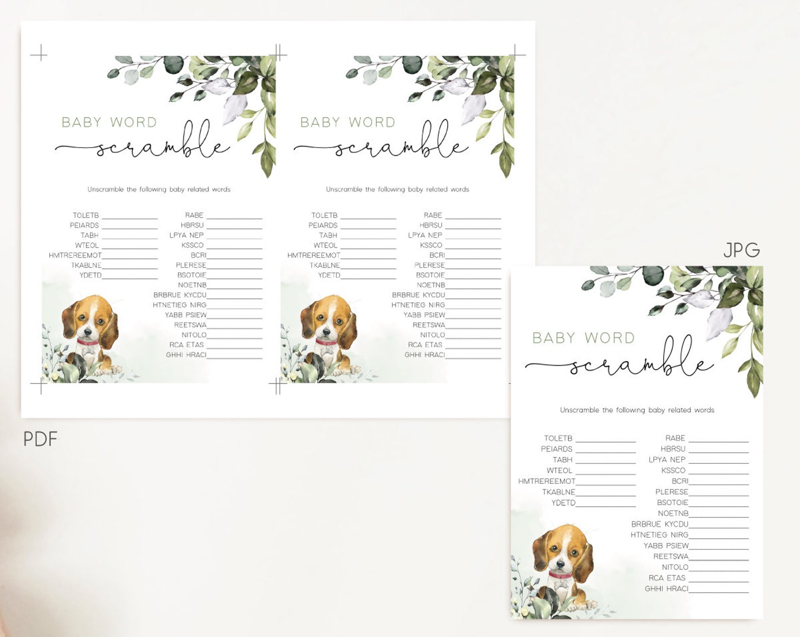 Dog Baby Shower Games Bundle Dog Theme Baby Shower Games - Etsy Canada