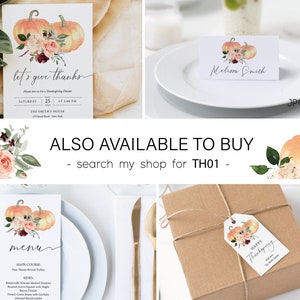 Thanksgiving Gift Tag Template, Editable Thanksgiving Gift Tags ...