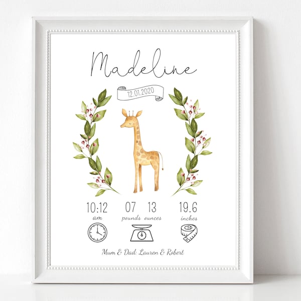 Baby Birth Print - Etsy