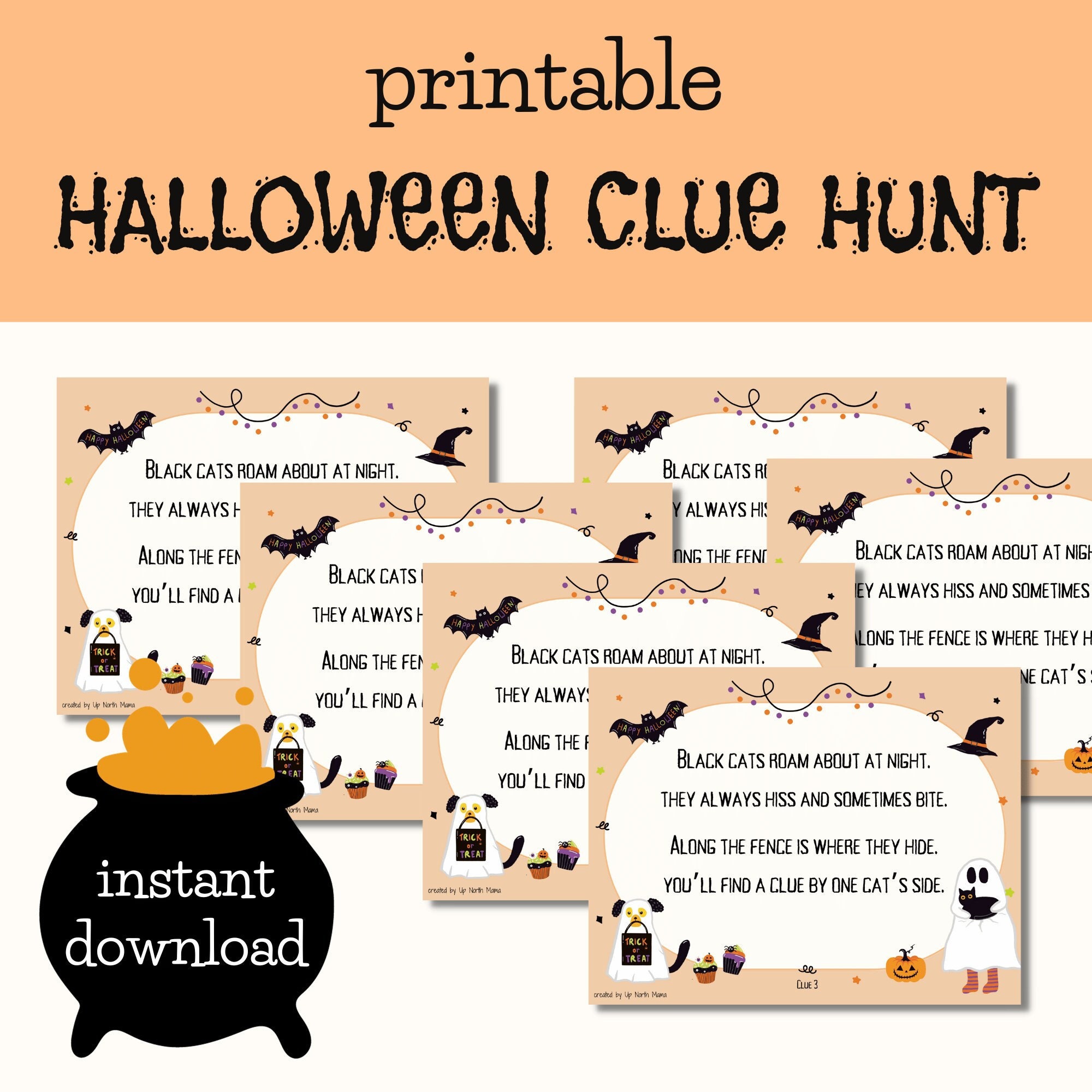 Halloween Clue Hunt - Children and Adults - Indoors or Outside ...