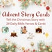 Advent Cards With Bible Versus for Kids Christmas Story | Etsy
