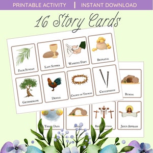 Easter Story Cards | Holy Week Countdown | Christian Catholic Lutheran ...