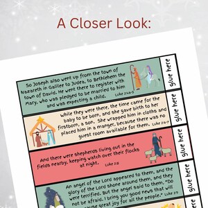 Advent Paper Chain Craft - 24 Bible Scripture Verses to Countdown to ...
