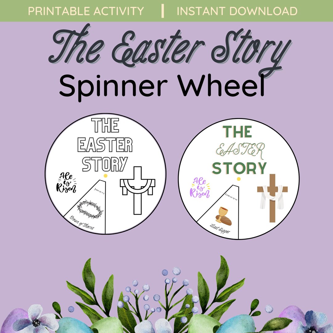 The Easter Story Spinner Wheel | Easter Craft | Sunday School Activity ...