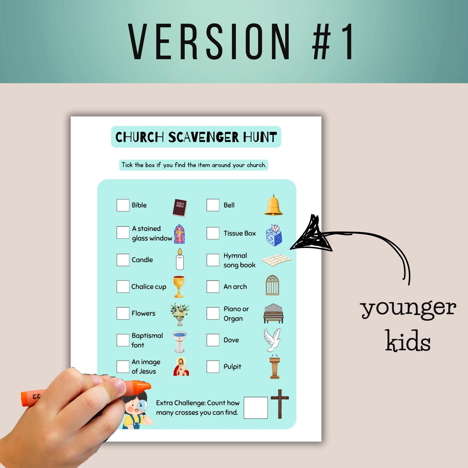 Church Scavenger Hunt for Younger and Older Kids and Teens - Indoor ...