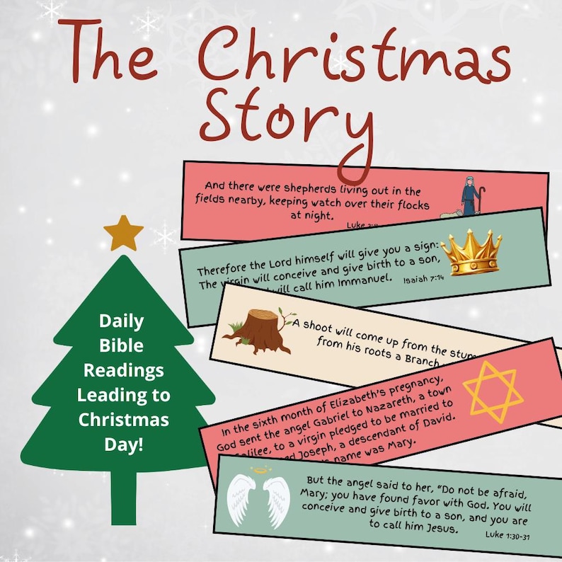 Advent Paper Chain Craft - 24 Bible Scripture Verses to Countdown to ...