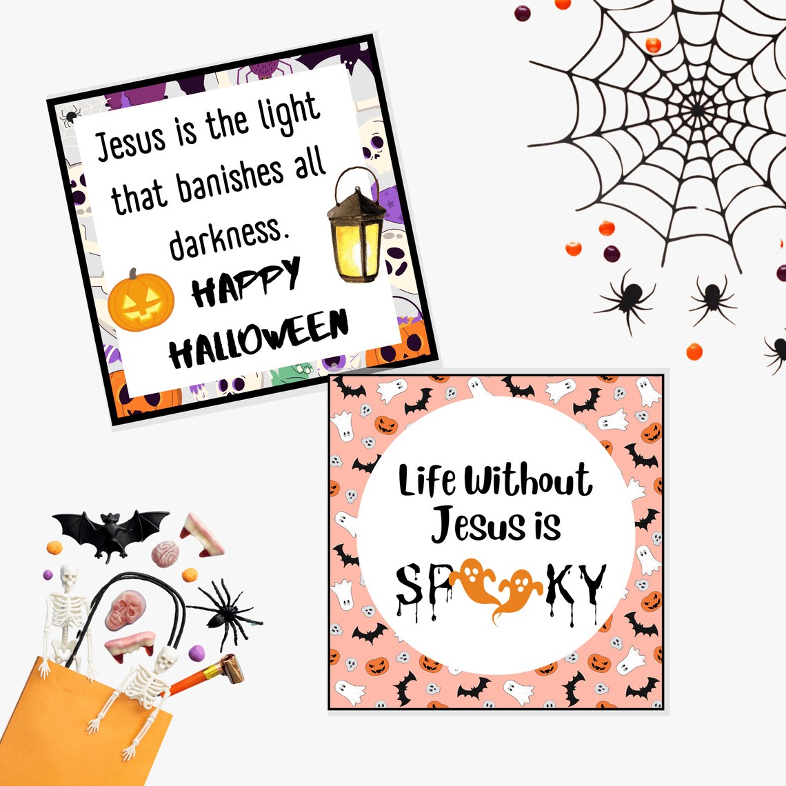Christian Halloween Treat Tags - Candy Gift Labels With Messages About ...