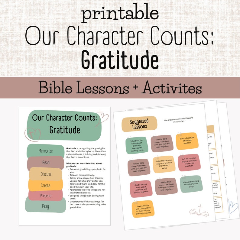 Our Character Counts: Gratitude - Building Godly Character - Sunday ...
