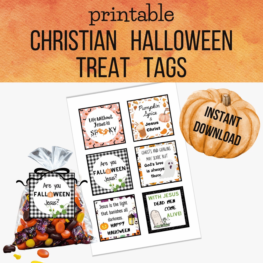 Christian Halloween Treat Tags - Candy Gift Labels With Messages About ...