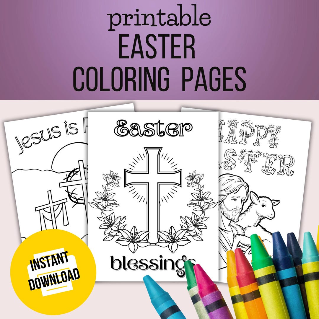 Easter Coloring Pages for Kids | Easter Craft | Sunday School Activity ...
