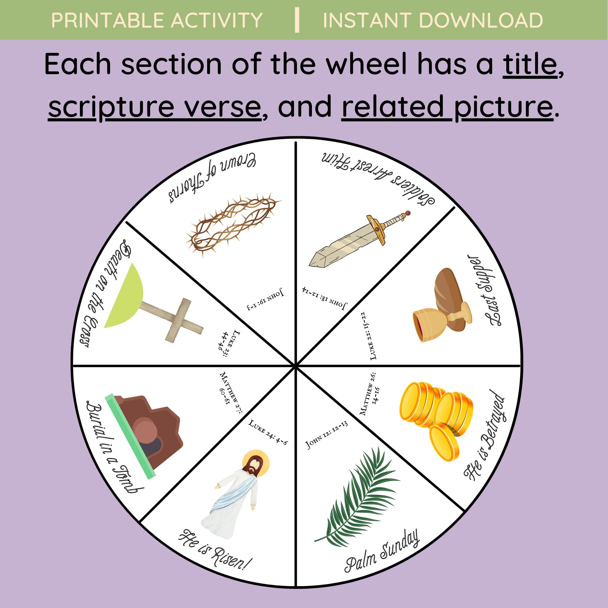 Buy The Easter Story Spinner Wheel | Easter Craft | Sunday School ...