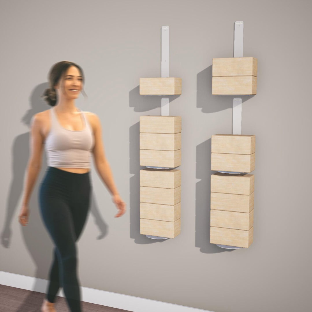 Floating Yoga Block Wall Bracket: Yoga Studio Storage Organizer - Etsy