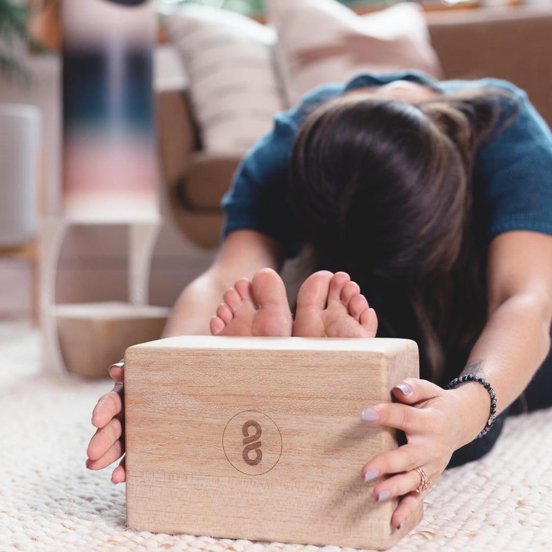Balsa Wood Yoga Block, Eco-friendly Plastic-free Yoga Brick, High-end ...