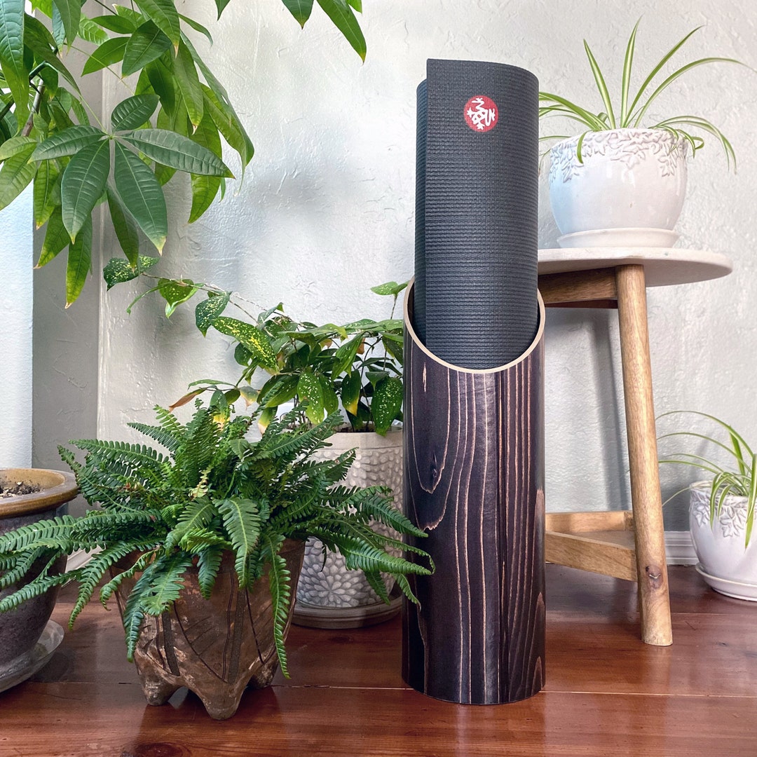 Yoga Mat Storage Tube Plank Black, Yoga Mat Holder, Yoga Prop Storage ...