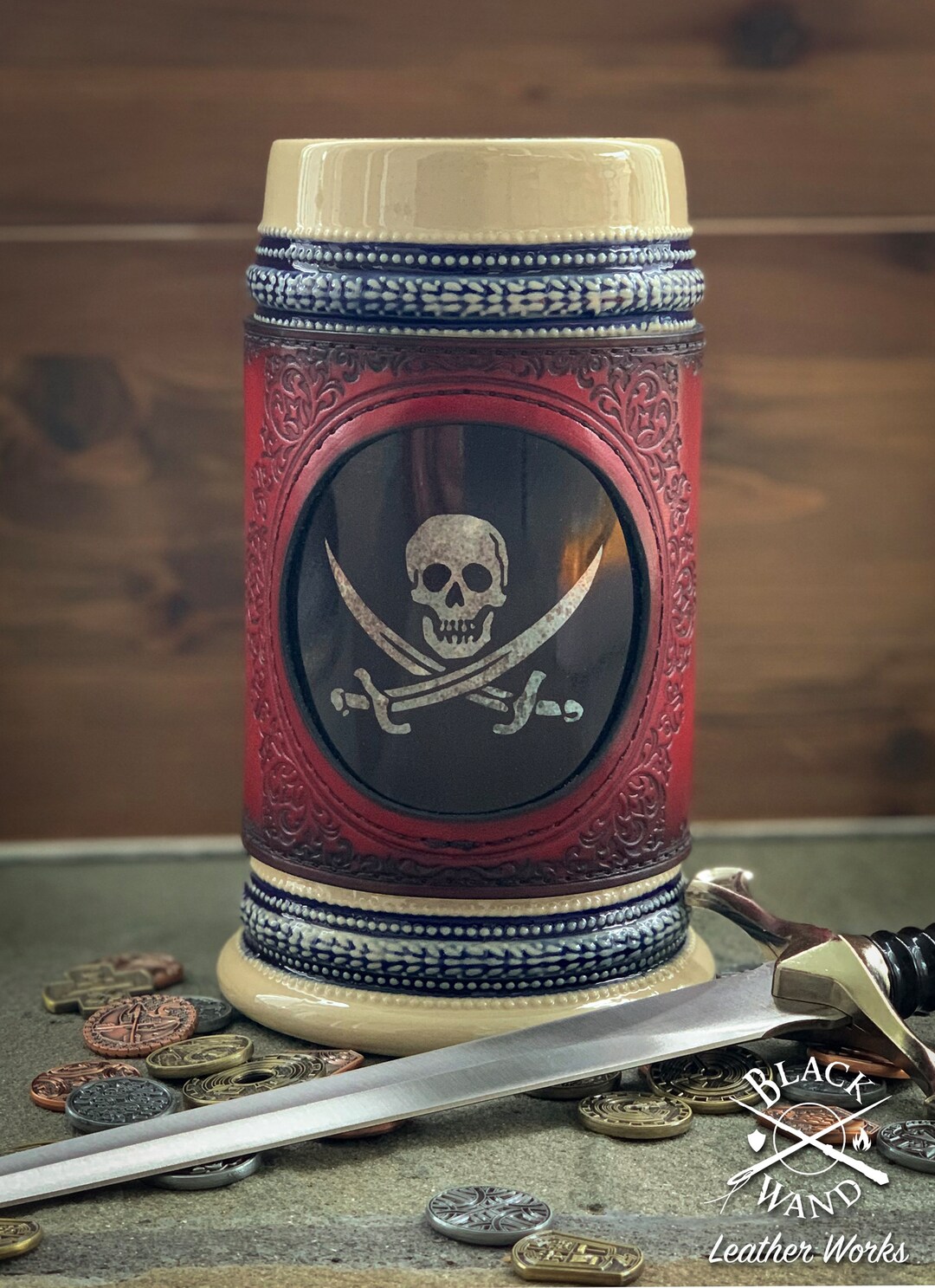 Jolly Roger Pirate Ceramic Flagon - Etsy