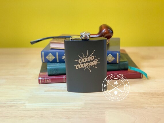 Liquid Courage Stainless Steel Flask | Etsy