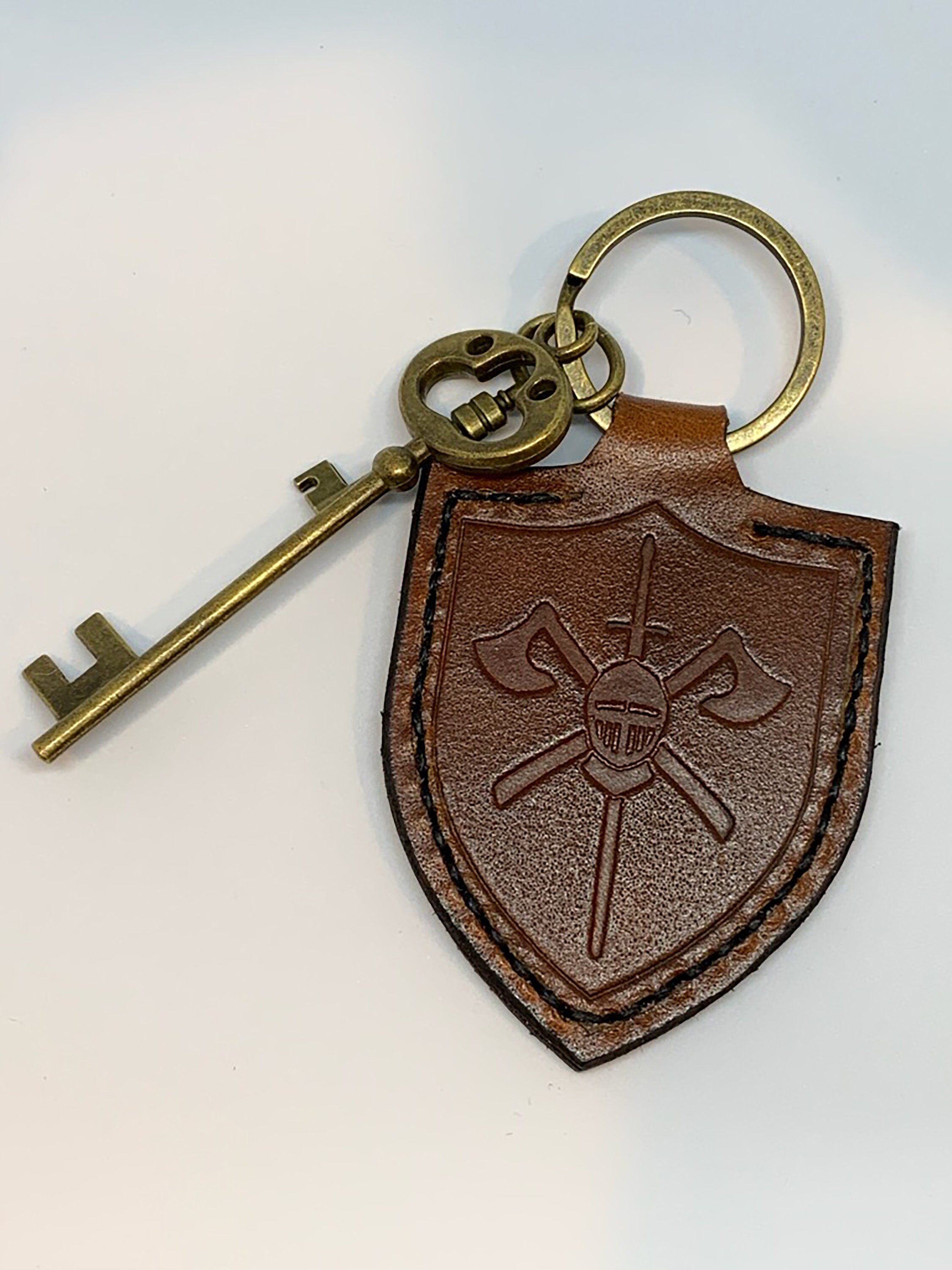 Roleplaying Medieval Themed Leather Keychain - Etsy