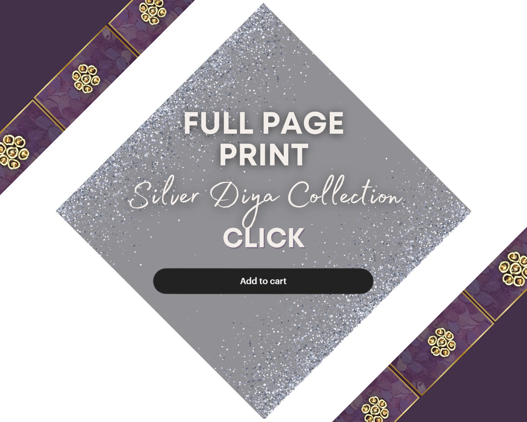 Full Page Silver Printable Template Welcome Table Decor Full Page Print ...
