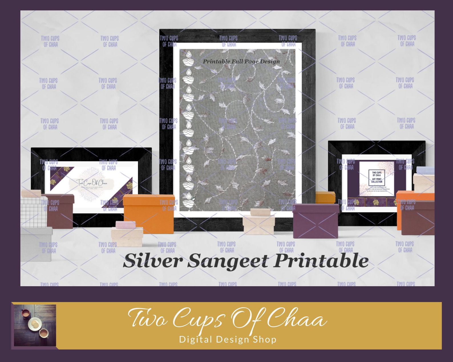 Full Page Silver Printable Template Welcome Table Decor Full Page Print ...