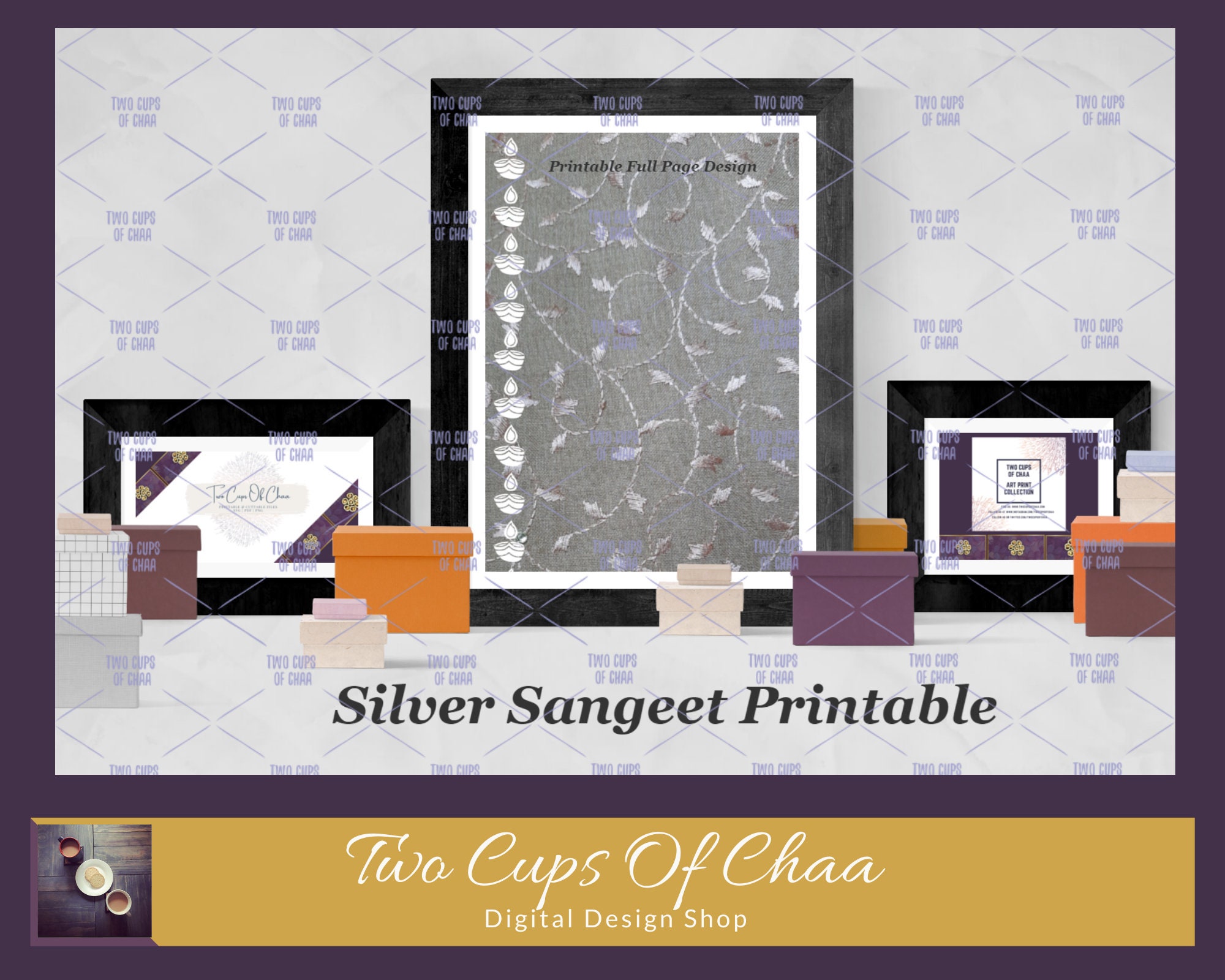 Full Page Silver Printable Template Welcome Table Decor Full Page Print ...