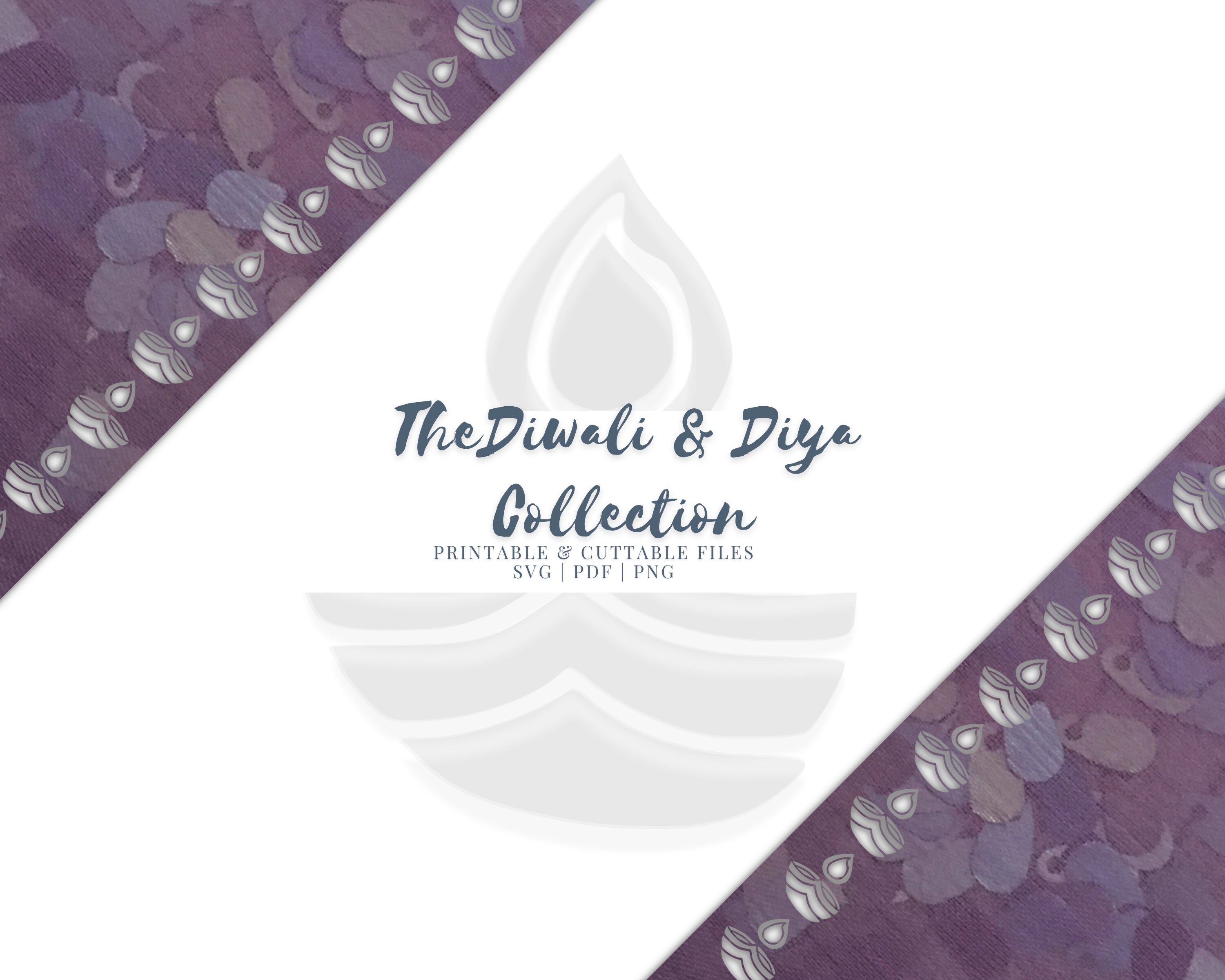 Golden Diya Printable Note Card Template Digital Download Printable ...