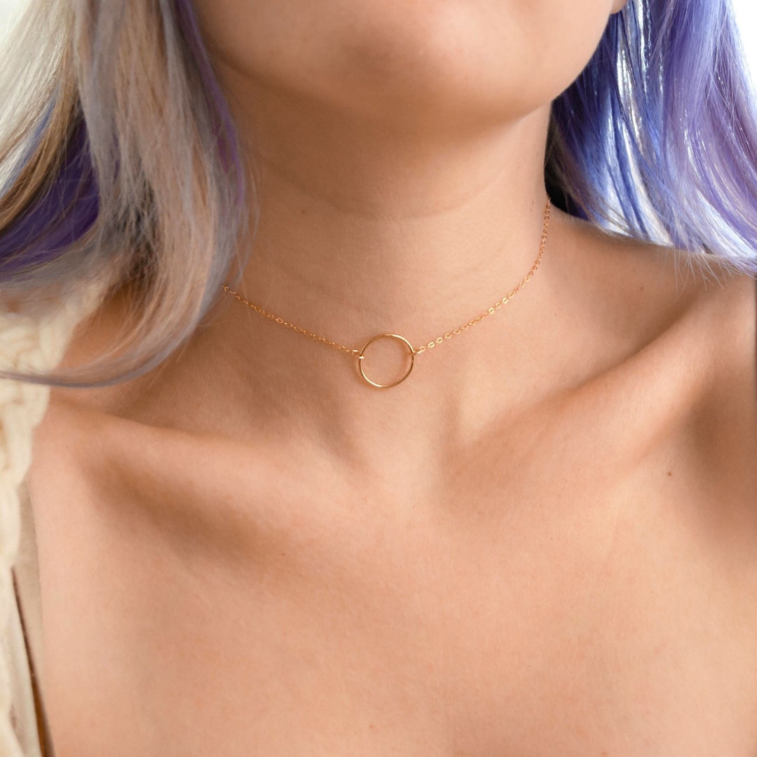Gold Discreet Day Collar | Karma Necklace | Sub Collar Subtle Collar ...