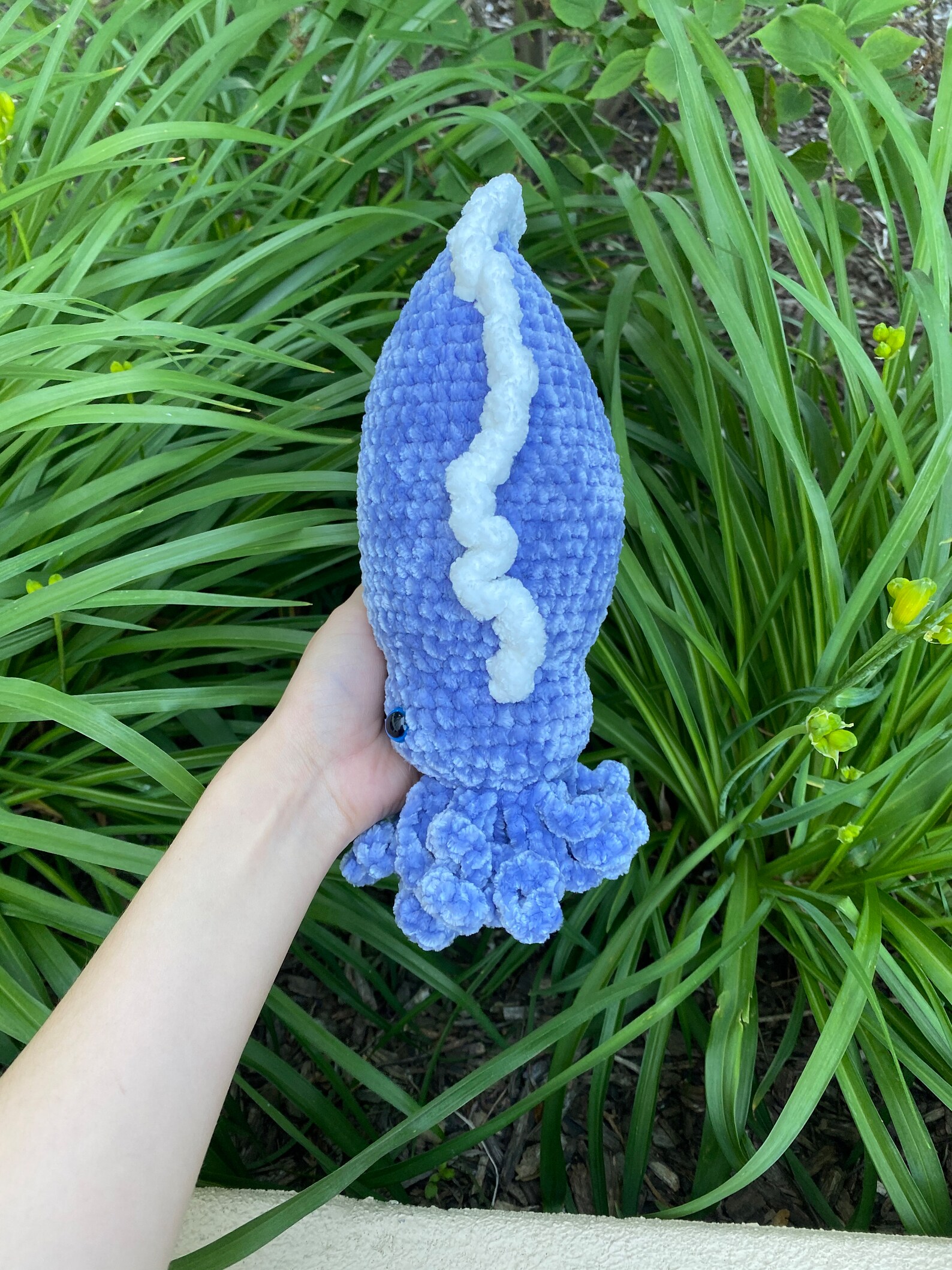 Cuttlefish Amigurumi Velvet Plushie Crochet Cuttlefish Marine Animal ...