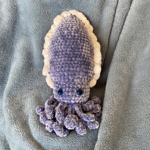 Cuttlefish Amigurumi Velvet Plushie | Crochet Cuttlefish | Marine ...