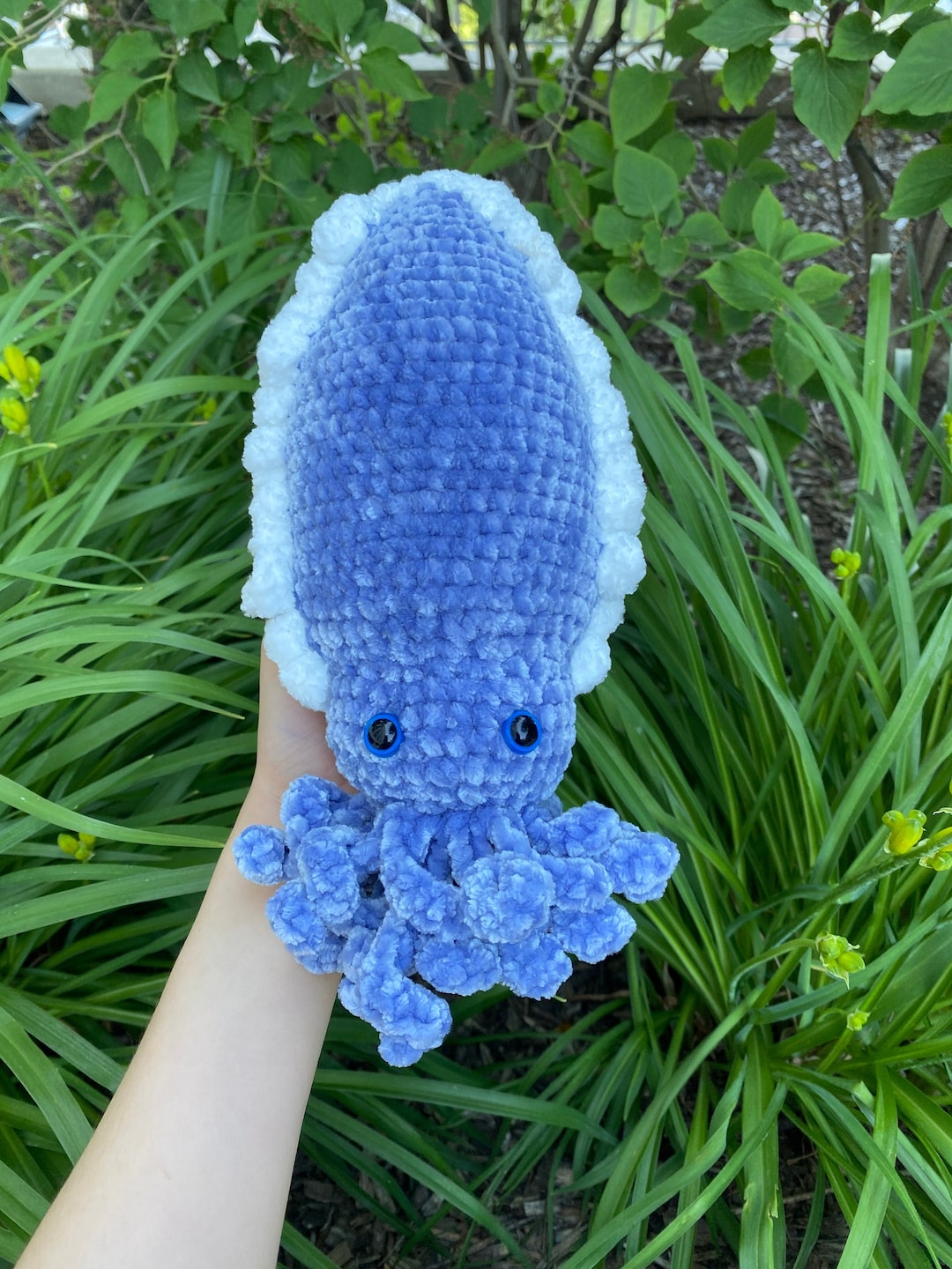 Cuttlefish Amigurumi Velvet Plushie | Crochet Cuttlefish | Marine ...