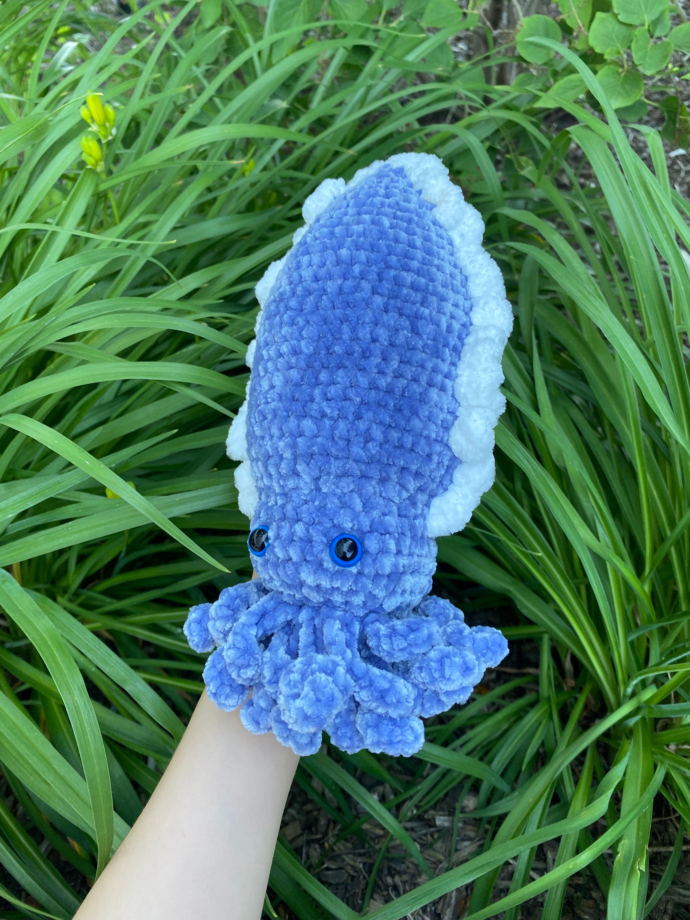 Cuttlefish Amigurumi Velvet Plushie Crochet Cuttlefish Marine Animal ...