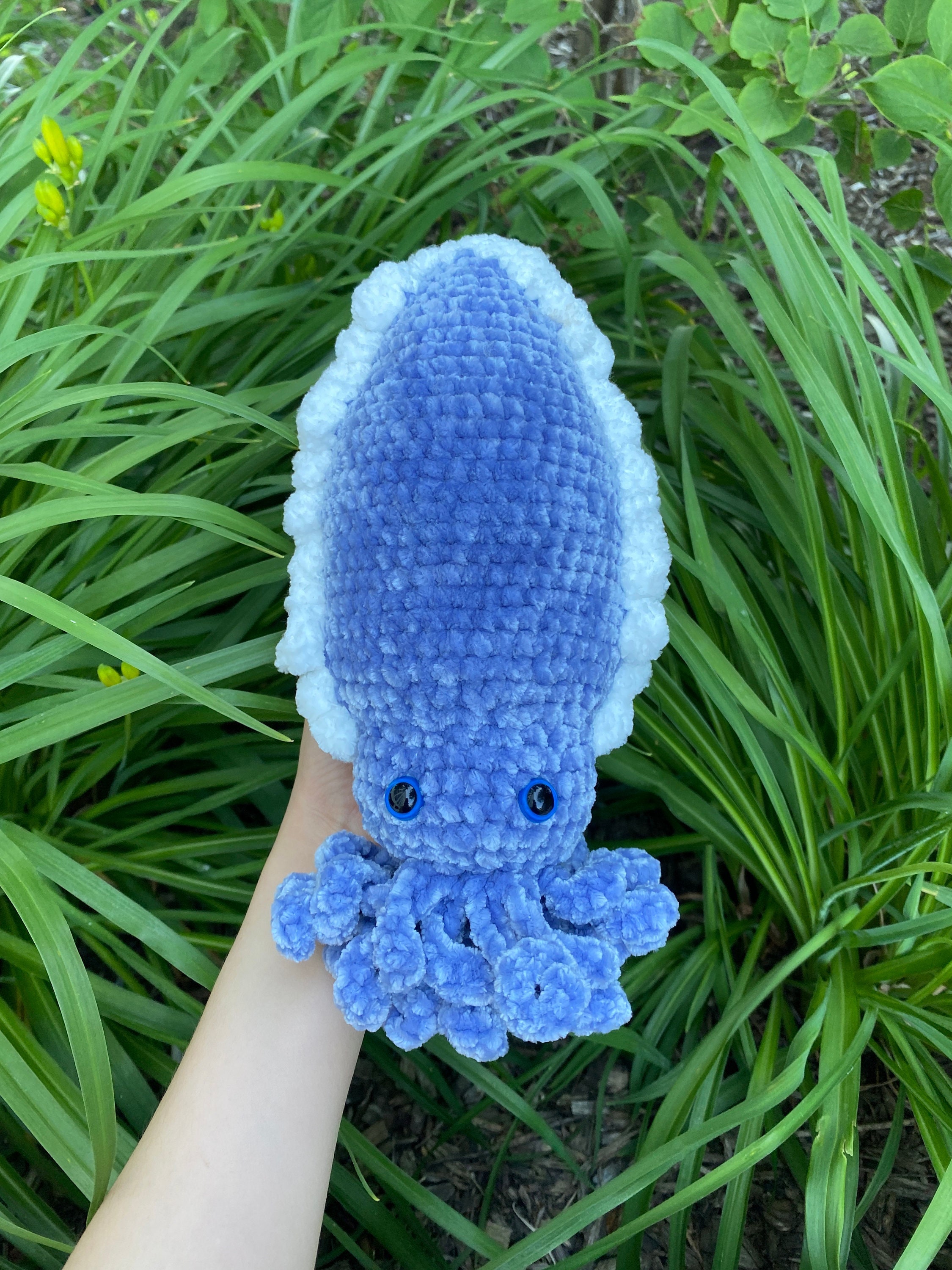 Cuttlefish Amigurumi Velvet Plushie | Crochet Cuttlefish | Marine ...