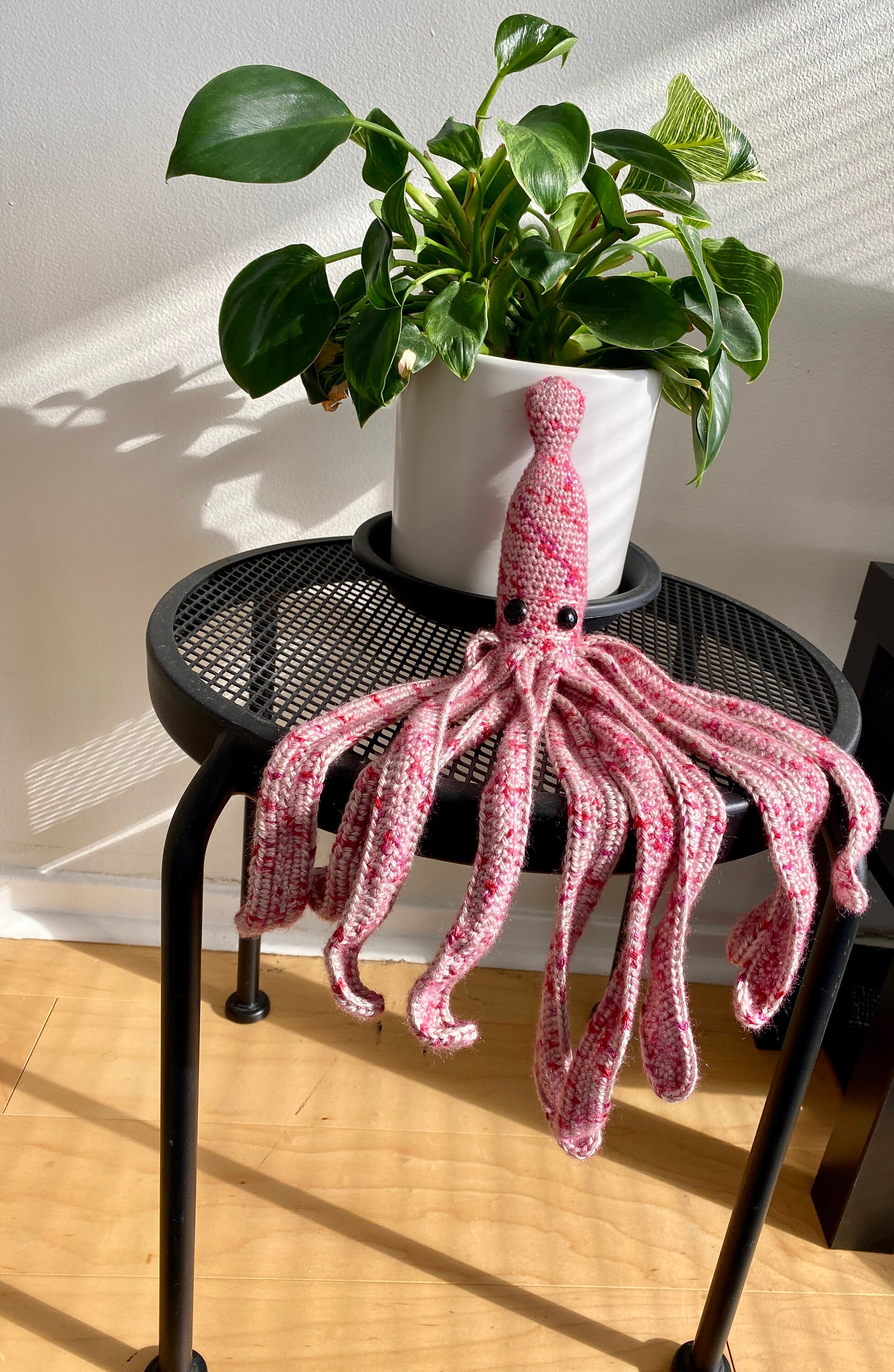 Pink Speckle Squid Plushie | Crochet Squid | Toy Squid | Light Pink ...