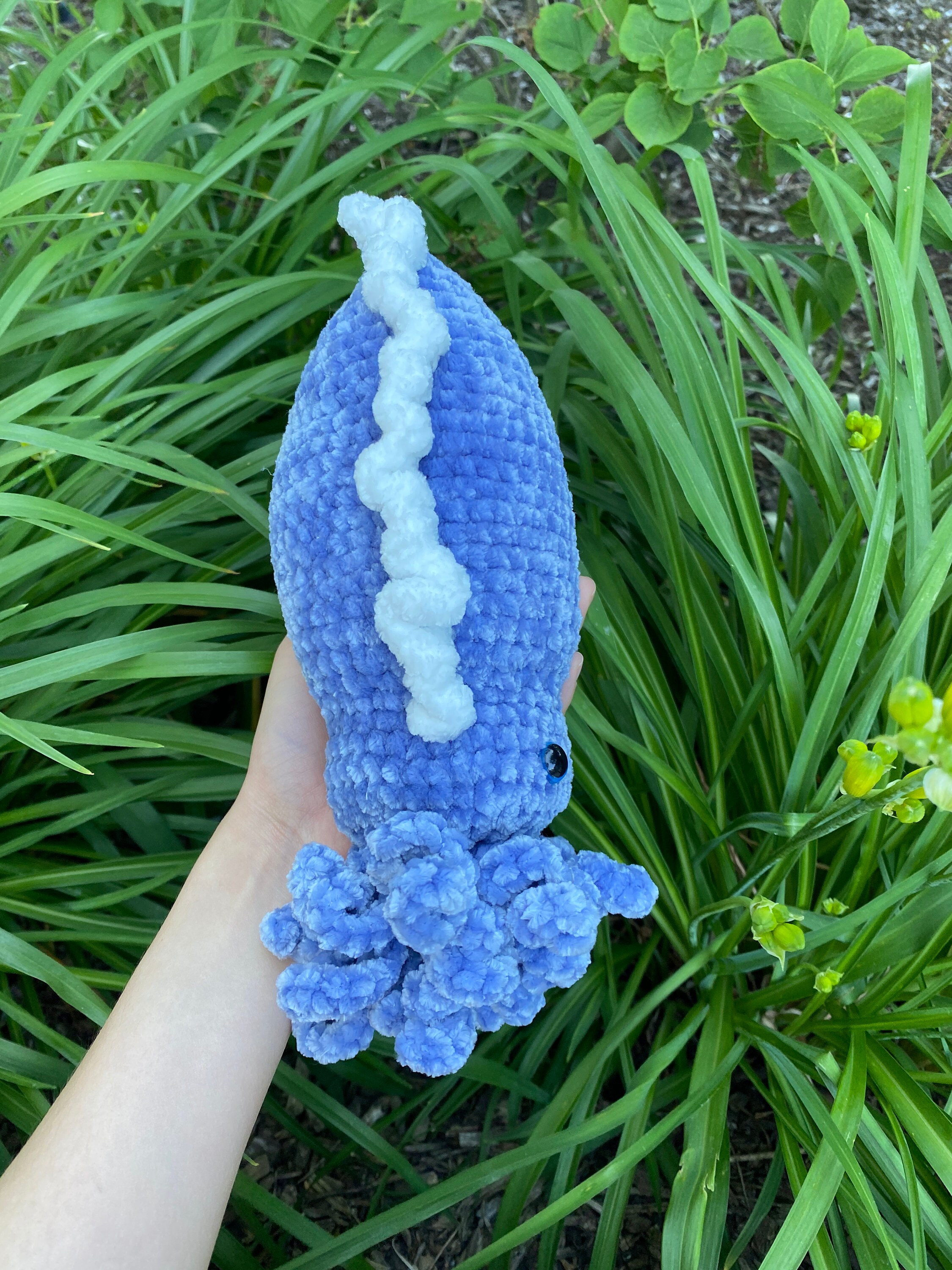 Cuttlefish Amigurumi Velvet Plushie | Crochet Cuttlefish | Marine ...