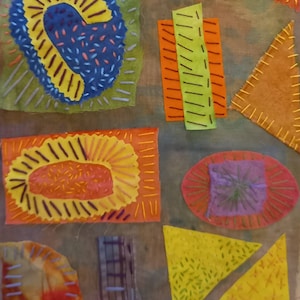 Fabric Collage Stitch Meditation Kit Colour - Etsy