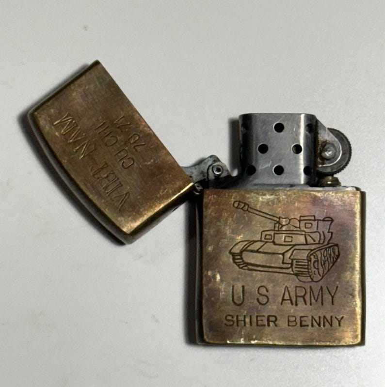 Vietnam War Zippo Cu Chi 1970 - 1971 Authentic War Era Field Gear Shier ...