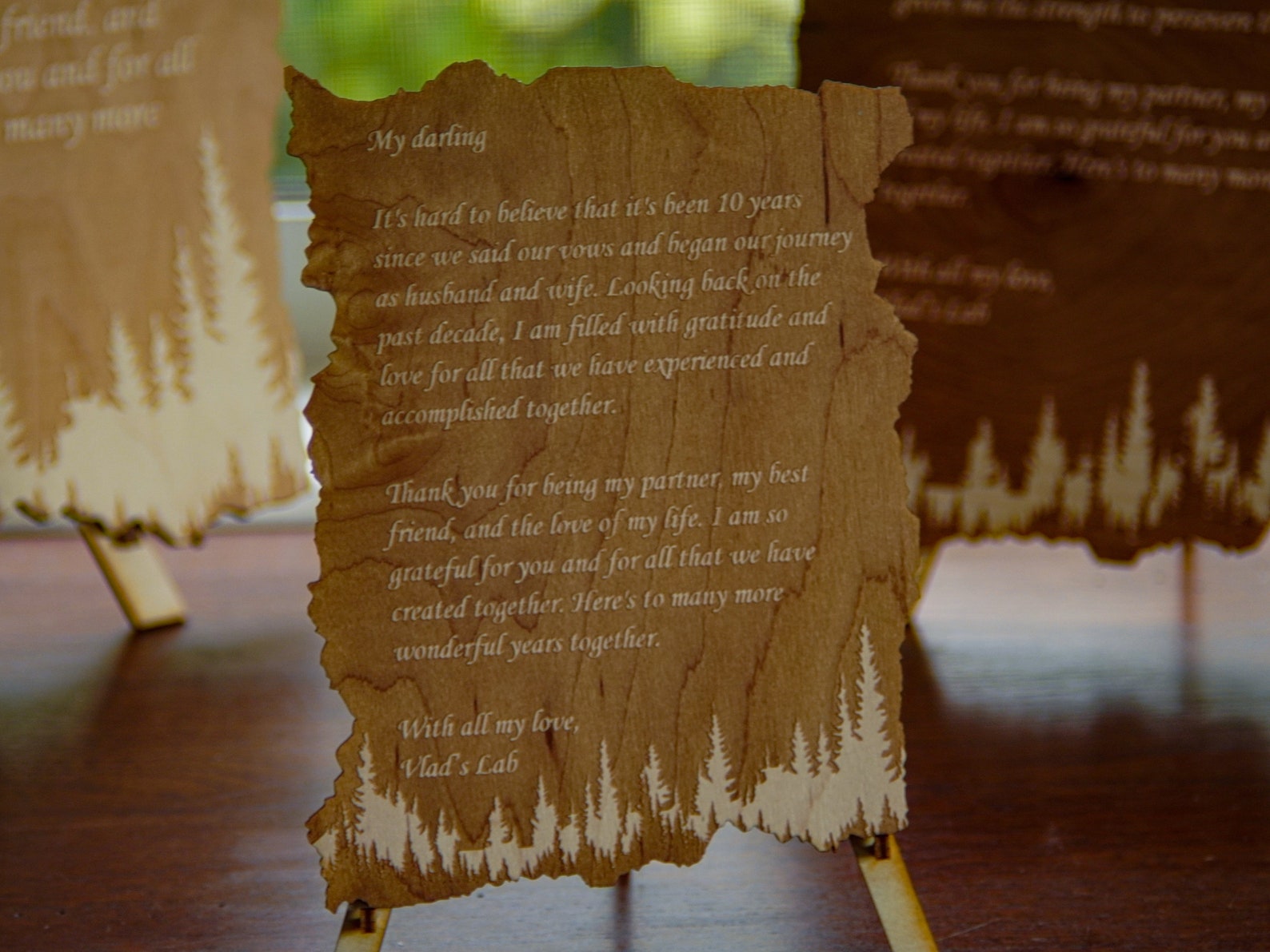 Engraved Wood Poem Plaque - Personalized Anniversary Gift - Etsy