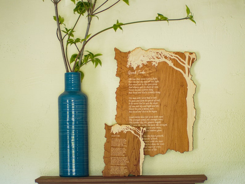 Engraved Wood Poem: Custom Wall Decor, Personalized Keepsake - Etsy