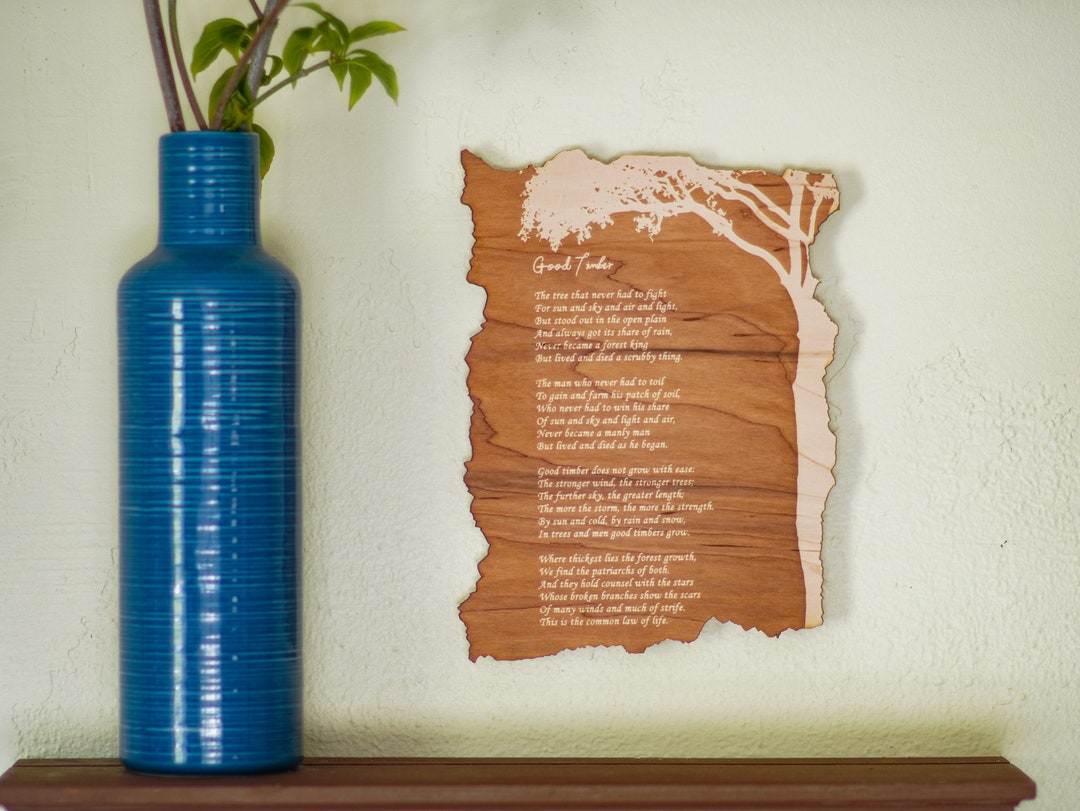 Engraved Wood Poem: Custom Wall Decor, Personalized Keepsake - Etsy